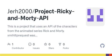 GitHub Jerh Project Ricky And Morty API This Is A Project That Uses An API Of The