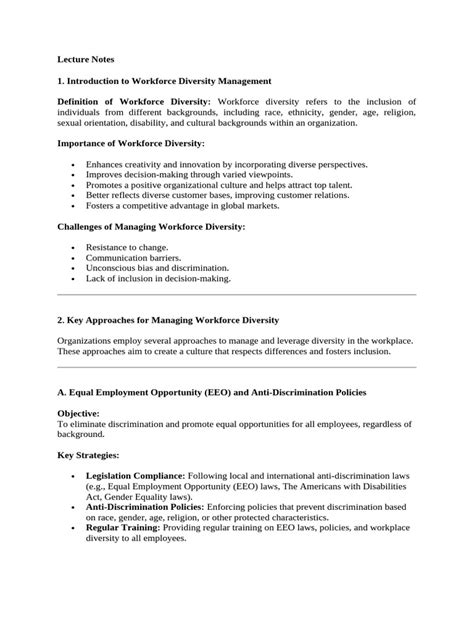 Lecture Notes 2 Pdf Diversity Business Discrimination