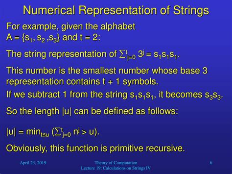 Numerical Representation Of Strings Ppt Download