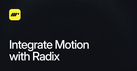 Integrate Motion With Radix Motion For Vue