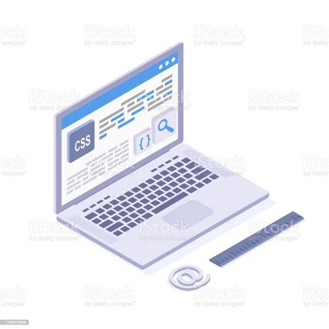 Software Coding Vector Isometric Illustration Css Programming Language
