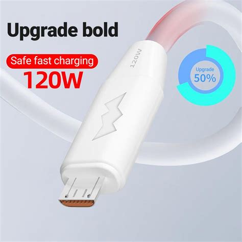 A W Micro Usb Cable Extra Thick Fast Charging Wire Mobile Phone For Andriod Data Cable