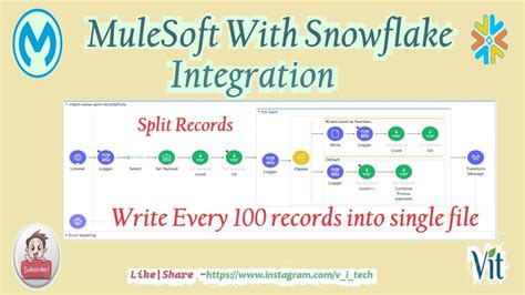 Mulesoft Read Data From Snowflake And Write Every 100 Records Into Single File