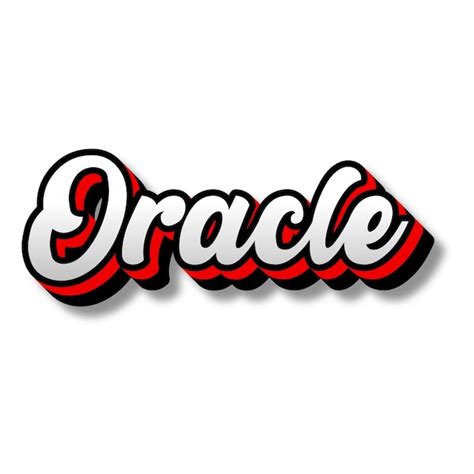 Premium Photo Oracle Text 3d Silver Red Black White Background Photo  Premium Photo Oracle Text 3d Silver Red Black White Background Photo