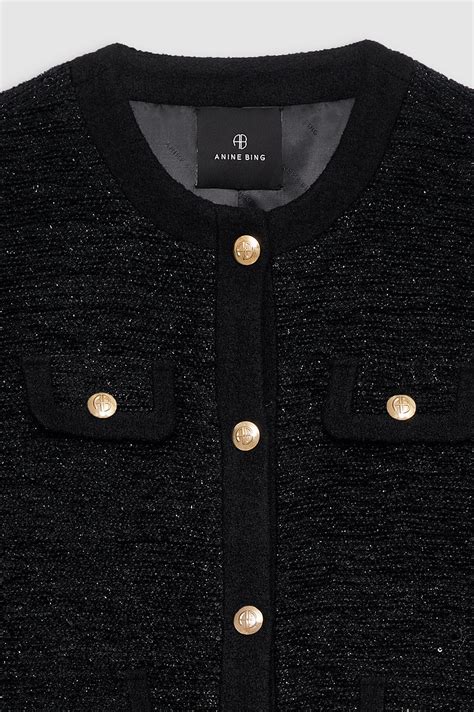 Anine Bing Lydia Jacket Black Shine