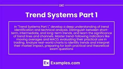 Trend Systems Part 1 Notes And Practice Questions Cmt Examples