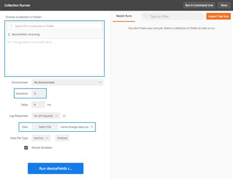 renaming systems manager client devices with a csv and meraki api using postman runner cisco