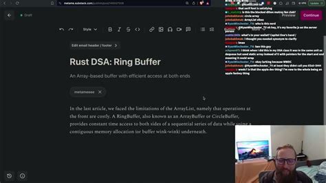 writing an article on ring buffer in rust 🦀 rust dsa blog part 7 youtube