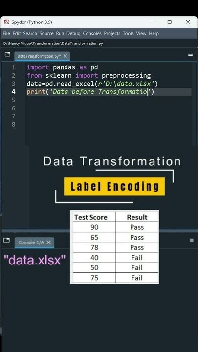 Data Transformation Label Encoding In Python Nancy Jane Youtube