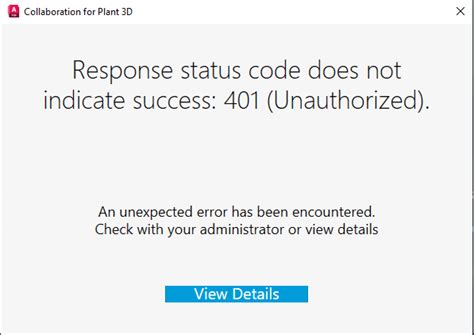 response status code does not indicate success 401 unauthorized
