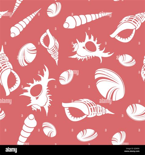 Vector Image Of Seamless Pattern With Shell Stock Photo Alamy