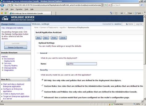 Configuring Oracle Weblogic Application Server 92