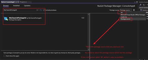 Visual Studio Project In Net Does Not Show Results With Netstandard In Nuget