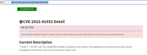Rejected CVEs Are Still Displaying As Vulnerabilities In Dependency