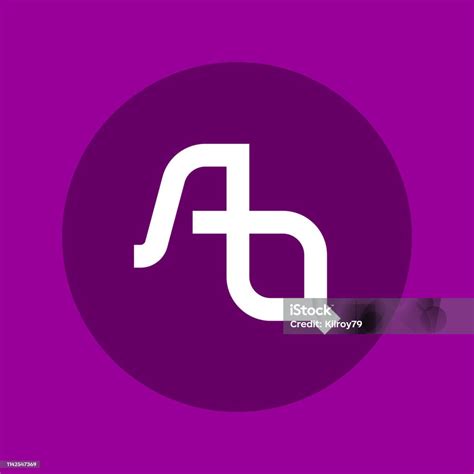 Буквы А И Лигатура Логотип Monogram С Двумя Буквами В Стиле Линии