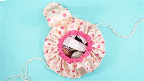 Diy Round Drawstring Pouch [sewingtimes] Diy Pouch And Bag With Sewingtimes