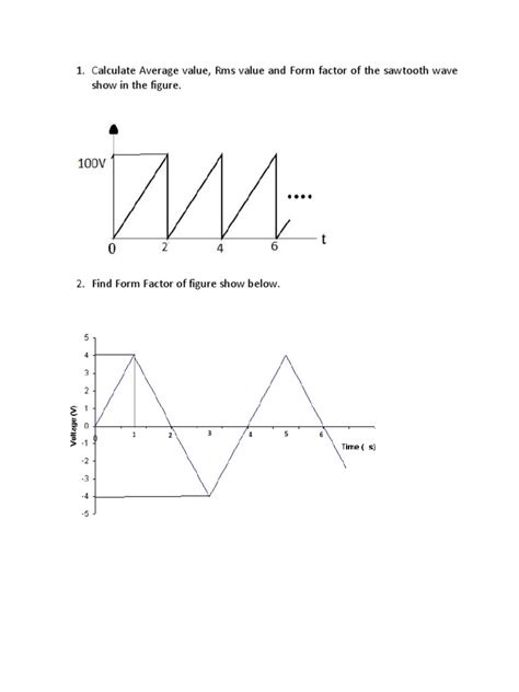 Average Rms Peak Form Factor Pdf