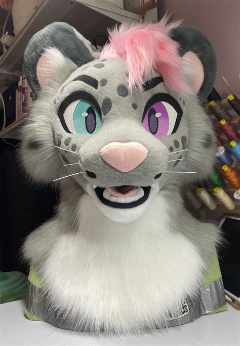 Snow Leopard Fursuit Head
