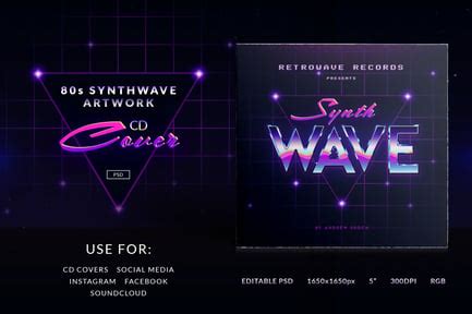 80s Synthwave Cover Artwork Social Media Ft 80s And Retro Envato