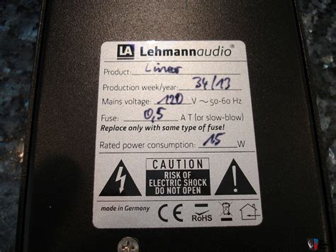 Lehmann Linear Class A Headphone Amplifier With Packaging Manual Pc