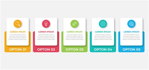 5단계 옵션 부품 또는 프로세스를 갖춘 인포그래픽을 위한 크리에이티브 컨셉 비즈니스 데이터 시각화 그래프에 대한 스톡 벡터 아트 및 기타 이미지 Istock