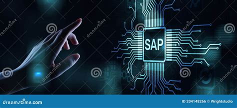 Sap Business Process Automation Software Erp Enterprise Resources Planning System Concept On