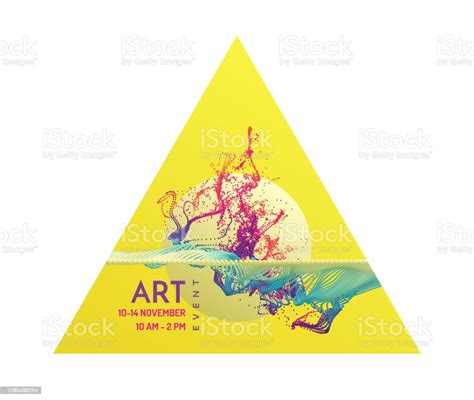 아트 이벤트 초대 템플릿입니다 물 튀김 모방 추상적 배경입니다 3d 벡터 그림입니다 3차원 형태에 대한 스톡 벡터 아트 및 기타 이미지 3차원 형태 가리기 과학