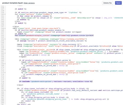 Shopify Help Center Displaying Unit Prices