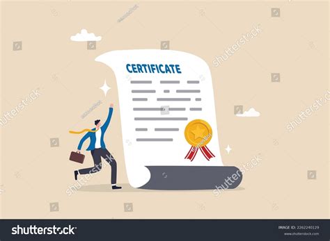 Certificate On Taking Course Award Excellent Stock Vector Royalty Free 2262240129 Shutterstock