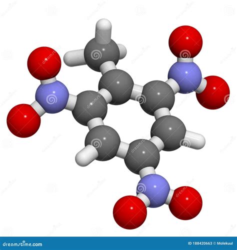 Trinitrotoluene Tnt Explosive Molecule Stock Illustration Illustration Of Trinitrotoluene