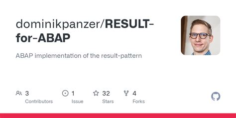 Github Dominikpanzerresult For Abap Abap Implementation Of The Result Pattern