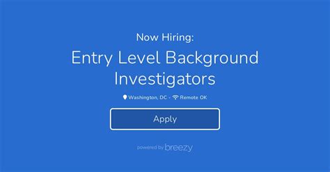 Entry Level Background Investigators At Aci Health