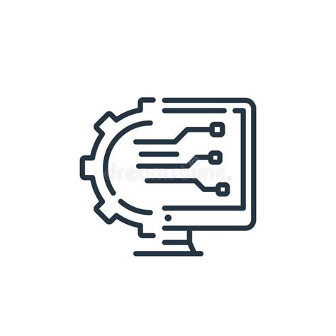 Seo Configuration Vector Linear Icon Isolated On Transparent Background