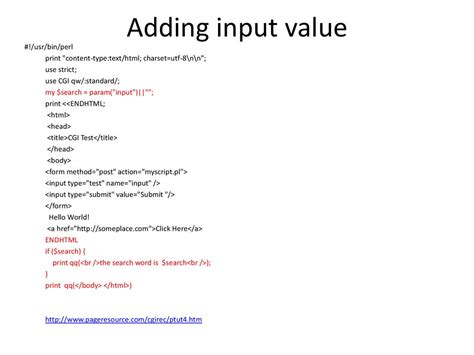 Perl Web Page Just Enough Ppt Download