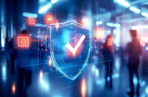 Cybersecurity With Business Teams Using Digital Shields And Secure Networks On Laptops And