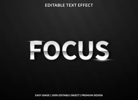 Premium Vector Focus Text Effect Template