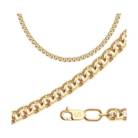 Цепочка на шею золотая 585 пробы плетение Бисмарк, золото SOKOLOV ...