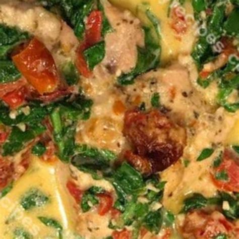Crock Pot Tuscan Garlic Chicken With Spinach And Sun Dried Tomatoes Viral Recipes