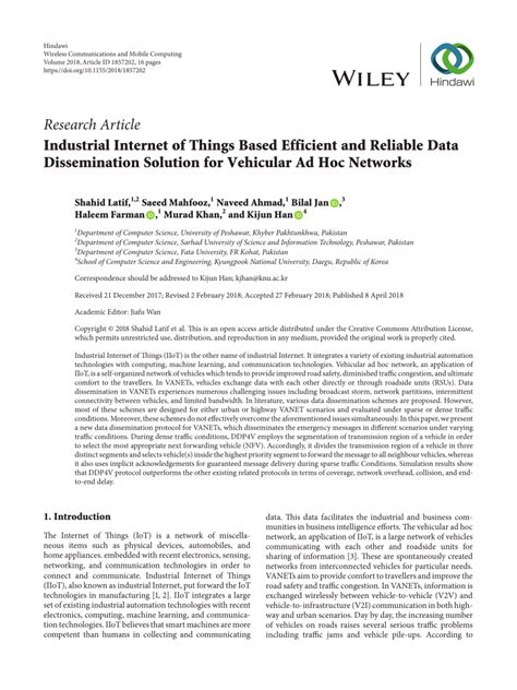 Pdf Industrial Internet Of Things Based Efficient And Reliable Data