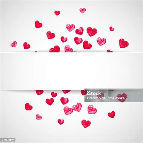 발렌타인 골드 반짝이 하트와 프레임을 종이 2 월 14 일입니다 발렌타인 종이 프레임에 대 한 벡터 색종이입니다 2월에 대한 스톡 벡터 아트 및 기타 이미지 Istock