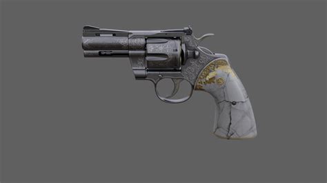Colt Python Inch Engraved D Model TurboSquid