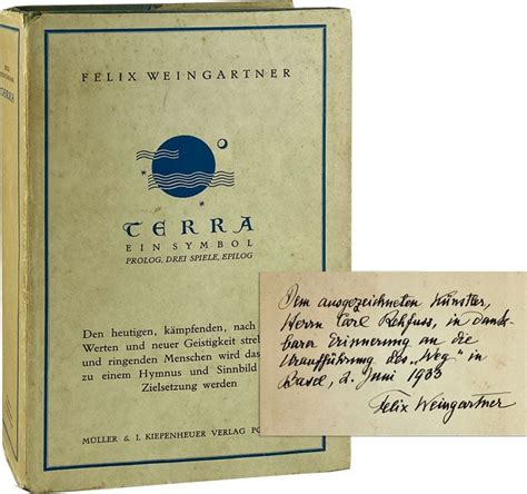 Terra Ein Symbol Prolog Drei Spiele Epilog Inscribed And Signed