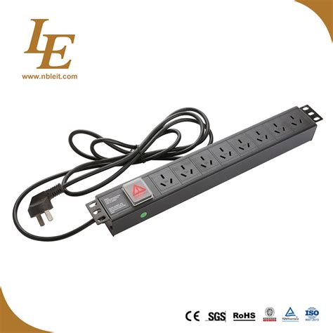 Australia Type Mount 6 Ways Pdu 1u Rack Pdu Socket Aluminum Housing Pdu