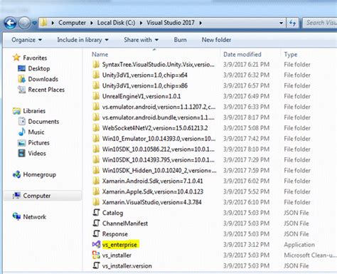 Visual Studio 2017 Installation Using Offline Installer
