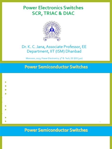 Module 1 Power Switches Scr Triac Diac 2023 Final Pdf Electromagnetism Computer Engineering