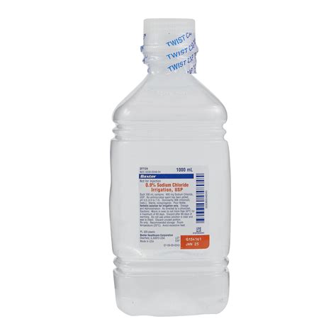 baxter irrigation solution 0 9 sodium chloride preservative free not