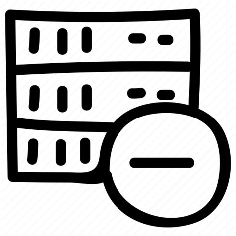 Database Mainframe Minus Remove Server Icon