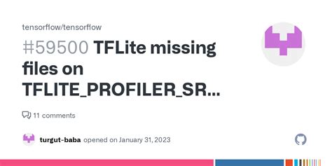Tflite Missing Files On Tfliteprofilersrcs Causes Undefined Reference Error · Issue 59500
