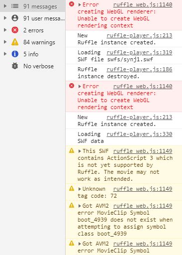 NSFW Unable To Create WebGL Rendering Context Issue 2818 Ruffle Rs Ruffle GitHub