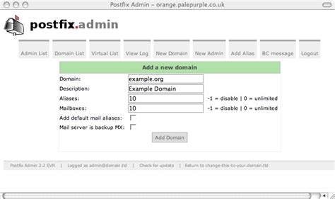 Manage Easyly Postfix With Postfixadmin Linuxaria